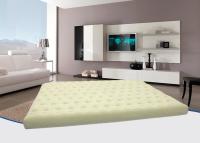 China Car Guest Beige Flocked Air Bed Inflatable Sleeping Mattress 1 Layer PVC Cushion for sale