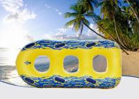 China Colorful Portable 3 Person Inflatable Tube Three Person Float Tube 249cmx122cm CE EN71 for sale
