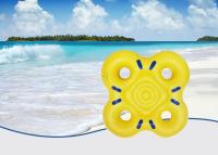 China Beach 4 Person Swimming Pool Tube Floats Yellow PVC Inflatable Outdoor Furniture for sale