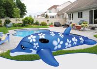 China Outdoor Custom PVC Inflatable Swimming Baby Floater Colorful Large Inflated Dolphin Design Pool Toy Relax Air Bed for sale