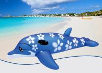 China Outdoor Custom PVC Inflatable Swimming Baby Floater Colorful Large Inflated Dolphin Design Pool Toy Relax Air Bed for sale