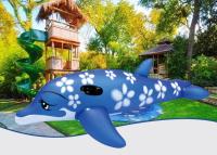 China Outdoor Custom PVC Inflatable Swimming Baby Floater Colorful Large Inflated Dolphin Design Pool Toy Relax Air Bed for sale