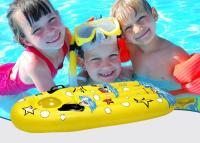 China Yellow Children's Air Bed Inflatable Beach Floating Swiming Surfboard Mattress for sale