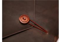 China A4 Size Brown Envelope Style Laptop Sleeve Genuine Documents Leather Laptop Envelope Sleeve for sale