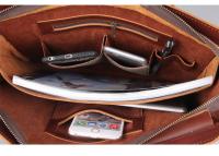 China Messenger Cowhide Hard Art Leather Laptop Sleeve Bags Multi Laptop Carrying Case for sale