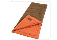 China Rectangular Brown Flannel Envelope Brown PolyCotton Down Mountain Sleeping Bags For Single Use for sale