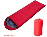 China Small Comfortable Hooded Thermal Sleeping Bag for 4 Season - Blue/Red Color 210X75 CM for sale