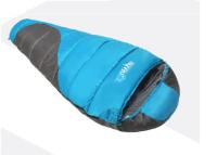 China Outdoor Dual Color Coated Polyester 210T 215*75CM 90% Duck Down Filling Mountain Sleeping Bags Warm Windproof Relax Zip Pouch for sale