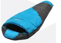 China Outdoor Dual Color Coated Polyester 210T 215*75CM 90% Duck Down Filling Mountain Sleeping Bags Warm Windproof Relax Zip Pouch for sale