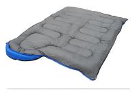 China 215*78CM Dual Color Outdoor Watrproof 190T Polyester Hollow Fiber Stuffing Classical Two People In One Sleeping Bag for sale