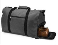 China Carry On 600D Waterproof Luggage Bag Grey With Shoe Pouch for sale