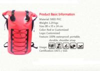 China 20L Travel 500D PVC Waterproof Barrel Bag Backpacking Waterproof Bags for sale
