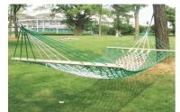 China Summer Leisure Travel Hammock Set White Nylon Mesh Portable Tree Hammock for sale