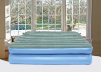 China King Twin Size Blow Up Air Bed Mattress Flocked Elevated Inflatable Outdoor Furniture for sale