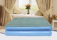 China King Twin Size Blow Up Air Bed Mattress Flocked Elevated Inflatable Outdoor Furniture for sale