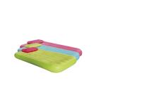 China Single Cozy Toddler Flocked Air Bed Double Camping Inflatable Outdoor Furniture With Cushion for sale