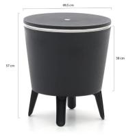 China Outdoor Modern Multifunctional White Color Plastic Table Cooler Box 49.5DX57Hcm for sale