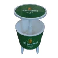 China Outdoor Modern Multifunctional White Color Plastic Table Cooler Box 49.5DX57Hcm for sale