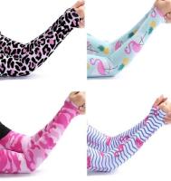 China Polyester Lycra Compression Cooling Cycling Arm Sleeves For Outdoor Sports Sunscreen for sale