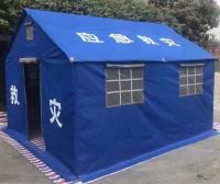 China Outdoor 2x3M Disaster Relief Tent Blue Polyester Oxford Painted Steel Tube Canopy for sale
