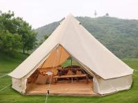 China 3 X 2M Outdoor Camping Canopy 285G Color Beige Cotton Canvas Bell Tent for sale