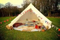 China 3 X 2M Outdoor Camping Canopy 285G Color Beige Cotton Canvas Bell Tent for sale