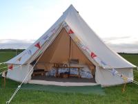 China 3 X 2M Outdoor Camping Canopy 285G Color Beige Cotton Canvas Bell Tent for sale