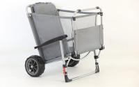 China Custom Grey Aluminum Frame Foldable Beach Wagon Folding Beach Chair 154x77x60CM for sale