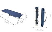 China Outdoor Aluminum Tube 1200D Oxford Folding Camp Bed  Khaki Color 190x74x40CM for sale