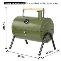 China Outdoor Cool Camping Accessories 12 Inch Portable Grills With Smoker Chimney for sale