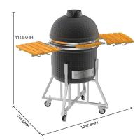 China Outdoor Metal Steel Shell Kamado Charcoal Barbecue Grill 22 Inch for sale