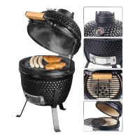 China 54x42.5x41.5CM 2 In 1 Kamado Ceramic Kettle Grill For Outdoor Cool Camping BBQ for sale