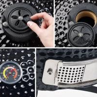 China 54x42.5x41.5CM 2 In 1 Kamado Ceramic Kettle Grill For Outdoor Cool Camping BBQ for sale