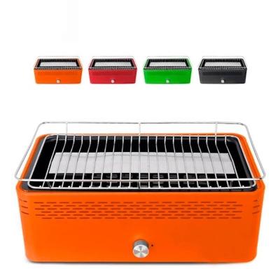 China Portable Mini Stainless Steel Tabletop BBQ Charcoal Lotus Grills 34X25.5CM For Outdoor for sale