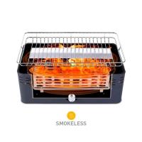 China Portable Mini Stainless Steel Tabletop BBQ Charcoal Lotus Grills 34X25.5CM For Outdoor for sale