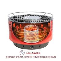 China Multifunctional Tabletop Smokeless BBQ Charcoal Lotus Grill Outdoor Cool Camping 34X25.5CM for sale