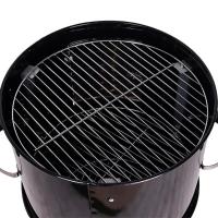 China Black Custom Cool Camping Vertical Charcoal Smoker Grills 2 In 1 18 Inch 63X48.9X95.5CM for sale
