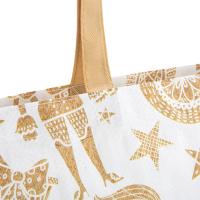 China 45 X 40 X 15CM Eco Friendly Accessories Custom Printing Woven Shopper 100% RPET for sale