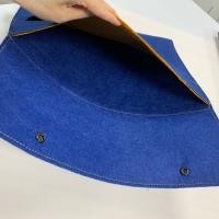 China Blue Color Eco Friendly Accessories RPET Felt Laptop Sleeve Portable Custom 13'' for sale