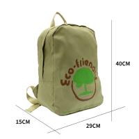 China Custom Eco Friendly Accessories Green Color RPET Casual Backpack 40x29x15Cm for sale