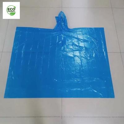 China 50*80'' Custom PLA Unisex Disposable Poncho Sustainable 100% Biodegradable for sale