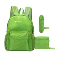 China Reflective Foldable Travel Mountain Climbing Backpack RPET Oxford Diamond Mesh Polyester for sale