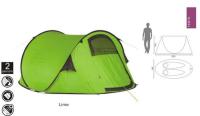 China 180X235X100CM Custom Outdoor Waterproof Coated 190T Polyester 3-Person Pop Up Camping Tent for sale