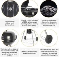 China Outdoor Cool Camping Accessories Portable Metal Steel Barbeque Grills 14 / 18 / 22 Inch for sale