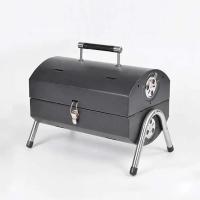 China Cool Portable Folding Oil Drum Barbeque Cylinder Charcoal Grill For Outdoor Camping for sale