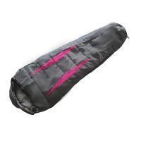 China 230x80x50CM Custom Black Orange Waterproof 190T Polyester Travel Mountain Sleeping Bags for sale