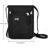 China Custom Waterproof Travel Bags Neck Wallet RFID Blocking Passport Holder With Shoulder Strap for sale