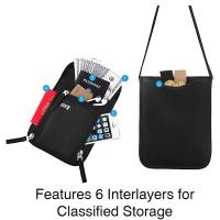 China Custom Waterproof Travel Bags Neck Wallet RFID Blocking Passport Holder With Shoulder Strap for sale