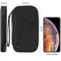 China Waterproof Portable Document Organizer RFID Travel Passport Wallet Holder 9.25*5.2*0.87'' for sale