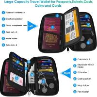 China Waterproof Portable Document Organizer RFID Travel Passport Wallet Holder 9.25*5.2*0.87'' for sale